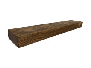 joel's antiques, floating shelf, mountable, rustic, solid wood, pine, medium brown, chunky, (3" x 7" x 36")