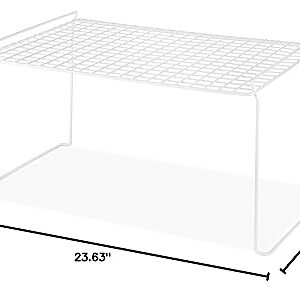 Whitmor White Wire Stacking Shelf Large