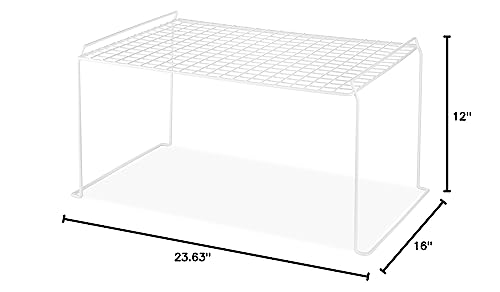 Whitmor White Wire Stacking Shelf Large