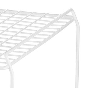 Whitmor White Wire Stacking Shelf Large