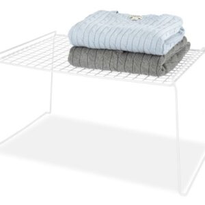 Whitmor White Wire Stacking Shelf Large