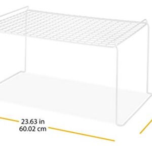 Whitmor White Wire Stacking Shelf Large