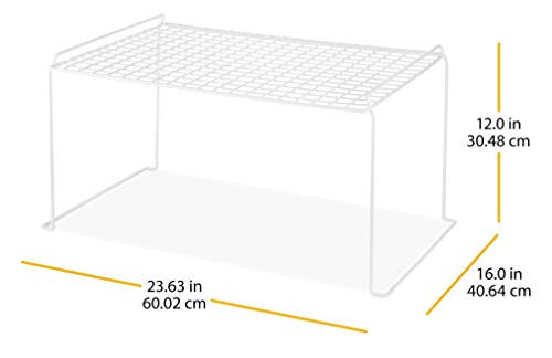 Whitmor White Wire Stacking Shelf Large