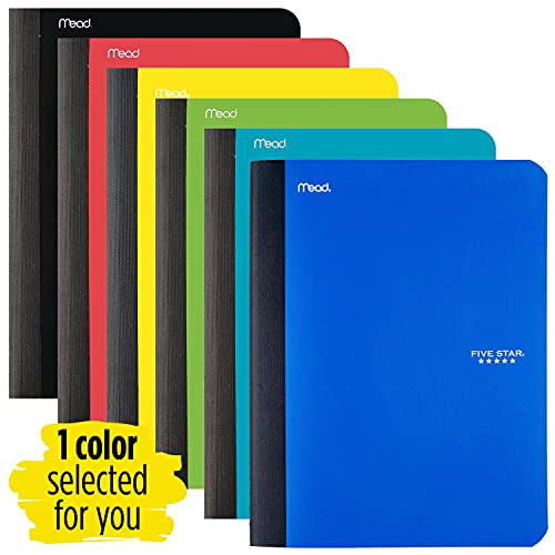 Five Star Composition Book/Notebook, Wide Ruled Paper, 100 Sheets, 9-3/4" x 7-1/2", Color Selected For You, 1 Count (09006)