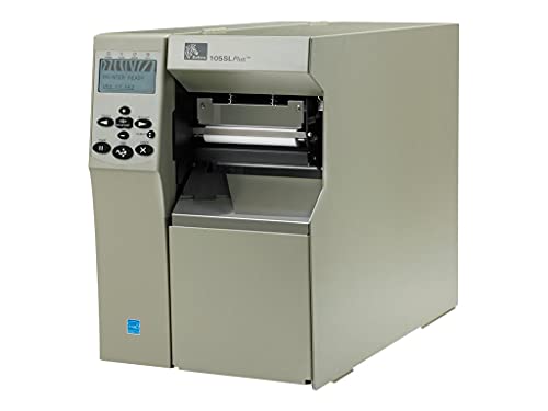 Zebra 105SLPlus Thermal Transfer Printer - Monochrome - Desktop - Label Print - 12.0134; Print Width - Catch Tray - 12.01 in/s Mono - 203 dpi - 16 MB - USB - Serial - Parallel - Ethernet - LCD - 4.5234; - 3934; - 102-801-00100