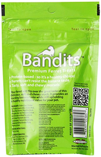 Marshall Bandits Ferret Treat, 3-Ounce, Banana