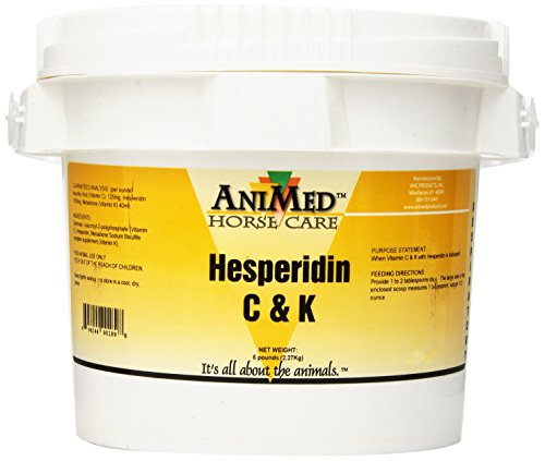 AniMed Vitamin C and K with Hesperidin Supplement for Horses, 5-Pound