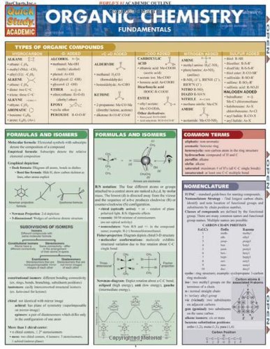 Organic Chemistry Fundamentals (Quickstudy: Academic) [Pamphlet] [2001] (Author) Inc. BarCharts