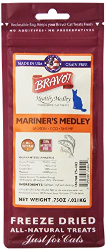 Bravo 294132 Mariners Medley Salmon/Cod/Shrimp Food For Pets, 75-Ounce