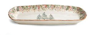 arte italica natale rectangular tray, cream