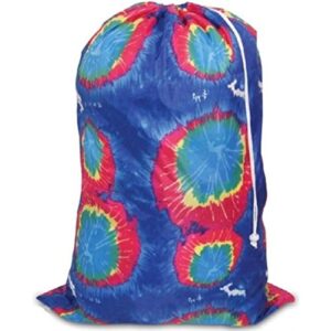 tie-dyed laundry bag blue, 24" x34"