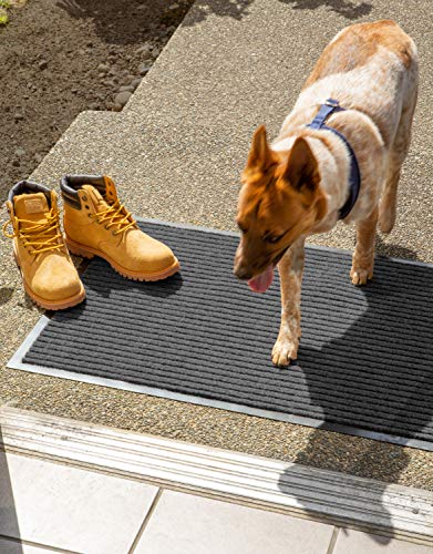 DII Durable Walk Off Utility Indoor/Outdoor Runner, 22x60, Charcoal