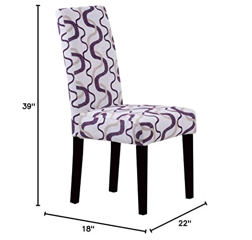 Monsoon Pacific Villa Fabric Dining Chairs (Set of 2), Berry Print, Purple