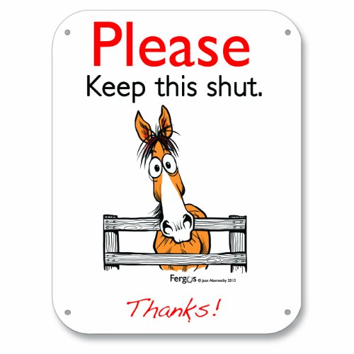 Fergus Stall/Barn Sign Keep Shut