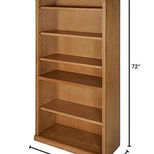 Martin Furniture Huntington Oxford 72" Open Bookcase, Wheat Finish, Fully Assembled