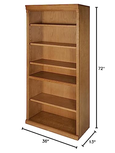 Martin Furniture Huntington Oxford 72" Open Bookcase, Wheat Finish, Fully Assembled