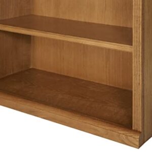 Martin Furniture Huntington Oxford 72" Open Bookcase, Wheat Finish, Fully Assembled