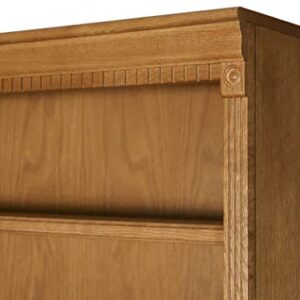 Martin Furniture Huntington Oxford 72" Open Bookcase, Wheat Finish, Fully Assembled