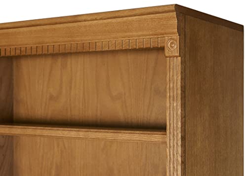 Martin Furniture Huntington Oxford 72" Open Bookcase, Wheat Finish, Fully Assembled