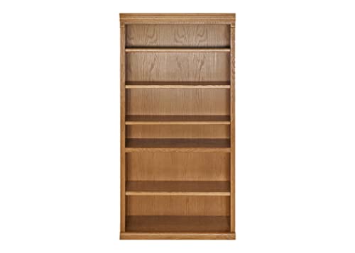 Martin Furniture Huntington Oxford 72" Open Bookcase, Wheat Finish, Fully Assembled