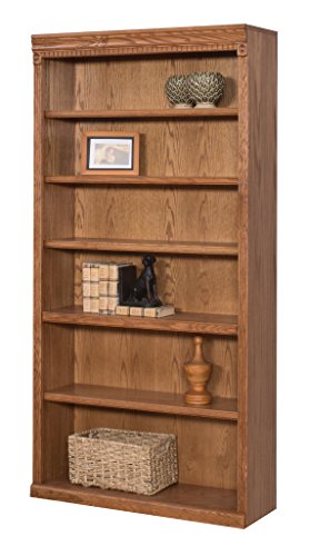 Martin Furniture Huntington Oxford 72" Open Bookcase, Wheat Finish, Fully Assembled