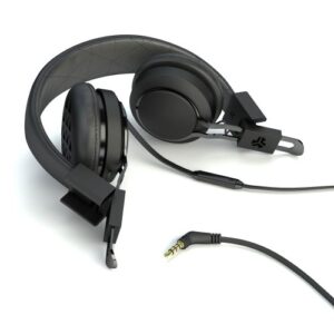 JLab Audio Intro Premium On-Ear Headphones, with Universal Mic (Black)