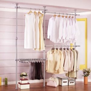 Prince Hanger, Double 2tier Pants Hanger, Silver, Steel, 38mm Heavy Duty, Closet Organizer, Clothing Rack, PHUS-0031, Made in Korea