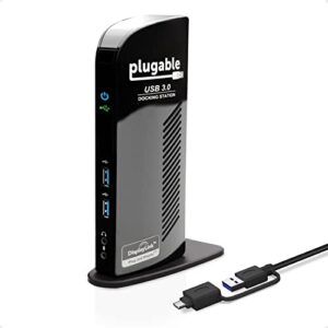 plugable usb 3.0 laptop docking station for windows (dual video hdmi & dvi / vga, gigabit ethernet, audio, 6 usb ports)