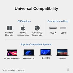 Plugable USB 3.0 Laptop Docking Station for Windows (Dual Video HDMI & DVI / VGA, Gigabit Ethernet, Audio, 6 USB Ports)