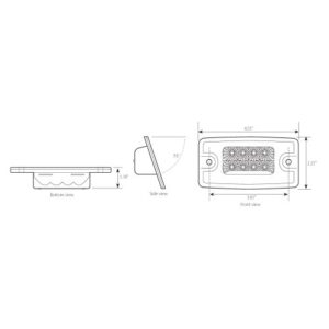 GG Grand General 76320 Amber Rectangular Spyder 8-LED Visor/Cab Marker Sealed Light for Freightliner Century/Columbia