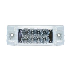 GG Grand General 77661 Amber Rectangular Spyder 8-LED Marker and Clearance Sealed Light with Clear Lens