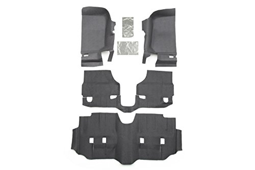 Bedrug - Jeep Bedtred | 2007 - 2010 Jeep Wrangler JK UNLTD 4 Door, Front Floor Liners (Includes Heat Shields) | Grey - 4 pc. | BTJK07F4