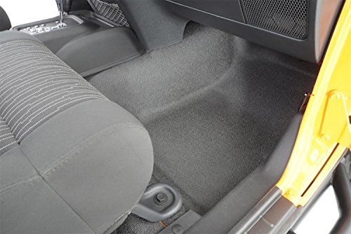 Bedrug - Jeep Bedtred | 2007 - 2010 Jeep Wrangler JK UNLTD 4 Door, Front Floor Liners (Includes Heat Shields) | Grey - 4 pc. | BTJK07F4