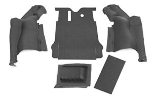 bedrug - jeep bedtred | 2007 - 2010 jeep wrangler jk 2 door, cargo liner w/ tailgate & tub liner | grey - 5 pc. | btjk07r2