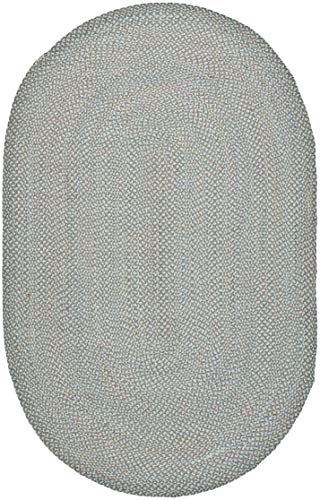 SAFAVIEH Braided Collection 4' x 6' Oval Multi BRD170A Handmade Country Cottage Reversible Cotton Area Rug