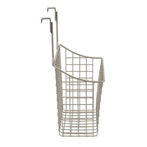 Spectrum Grid Over the Cabinet Wire Storage Basket Large (Satin Nickel Powder Coat) - Organizer for Bathroom, Kitchen, Under Sink, Pantry, Hair Tools, & More