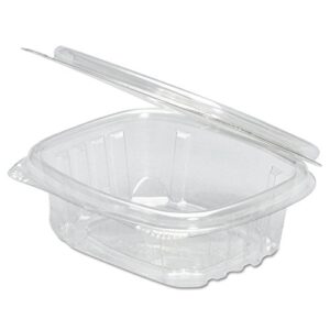 genpak ad08 clear hinged deli container 8oz 5 3/8 x 4 1/2 x 1 1/2 100/bag 2 bags/carton