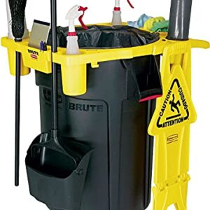 Rubbermaid Rim Caddy for 44 Gallon Container, 26.5w x 6.75h, Yellow (9W87YEL)