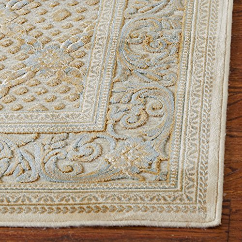 SAFAVIEH Paradise Collection Accent Rug - 3'3" x 4'7", Creme, Oriental Viscose Design, Ideal for High Traffic Areas in Entryway, Living Room, Bedroom (PAR04-404)