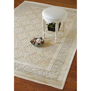 SAFAVIEH Paradise Collection Accent Rug - 3'3" x 4'7", Creme, Oriental Viscose Design, Ideal for High Traffic Areas in Entryway, Living Room, Bedroom (PAR04-404)