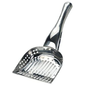 rsvp international endurance collection stainless steel kitty litter scoop, 4.75x2.5x11.25