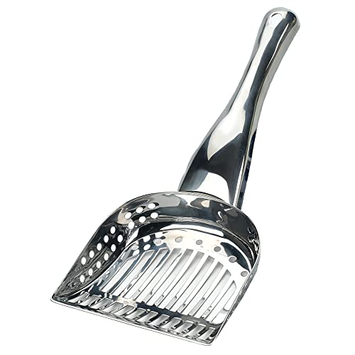 RSVP International Endurance Collection Stainless Steel Kitty Litter Scoop, 4.75x2.5x11.25