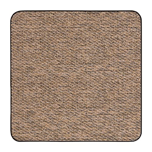 House, Home and More Skid-Resistant Carpet Indoor Area Rug Floor Mat - Black Ripple - 3 Feet X 3 Feet