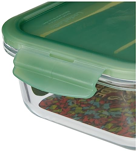 LocknLock Purely Better Glass Food Storage Container with Lid, 4.23-cup, Clear