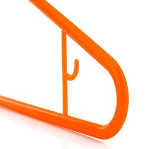 HANGERWORLD 10 Orange 16.5inch Plastic All Purpose Coat Clothes Garment Pant Skirt Bar Hangers Loop Hooks