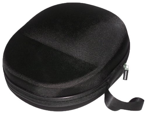 XXL CASEBUDi Hard Headphone Case Compatible with The Largest Audio and Aviation Headsets - Black Ballistic Nylon