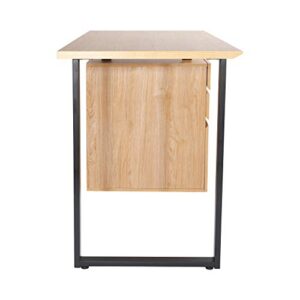 Techni Mobili Computer Desk with Storage and File Cabinet, 30" x 23.6" x 47", Pine