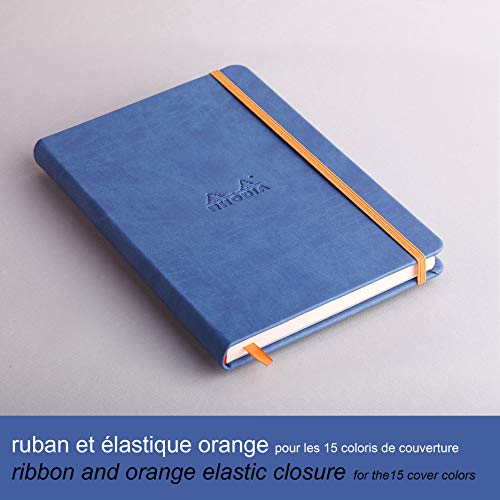 Rhodia Rhodiarama Webnotebook - Lined 96 Sheets - 5 1/2 x 8 1/4 - Sapphire Cover