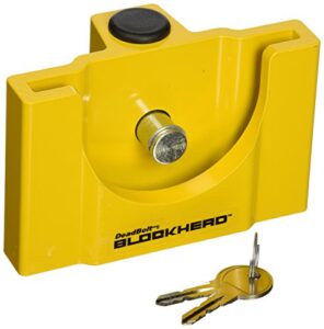 ct johnson enterprises (tcl3-yl) deadbolt blockhead trailer coupler lock