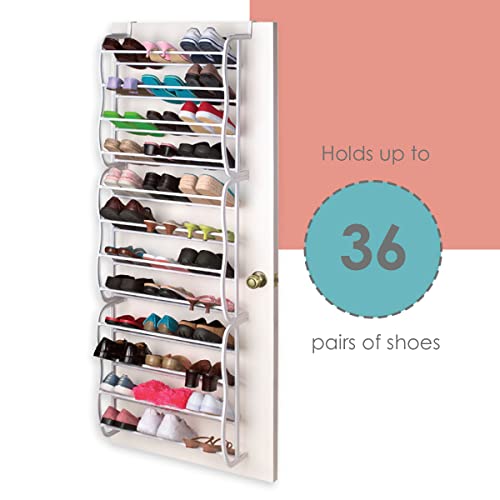 Sunbeam SR00753 Door' 36-Pair Shoe Rack [Misc.], White